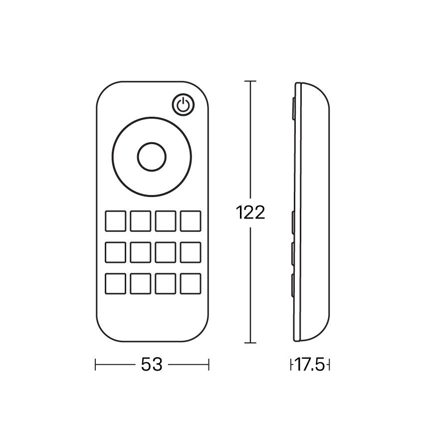 Dimmer Wheel RF Remote -4 ZONE- – Pollex